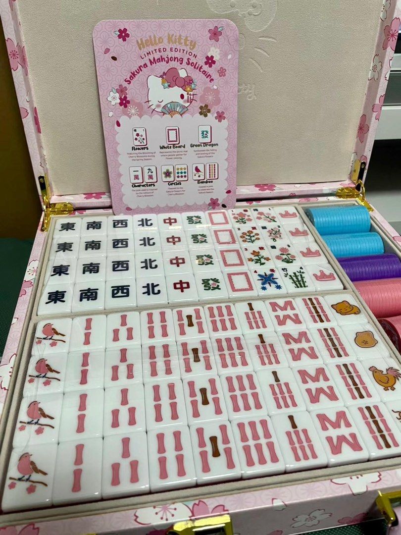 Limited Edition Hello Kitty Mahjong set, Hobbies & Toys, Toys & Games ...