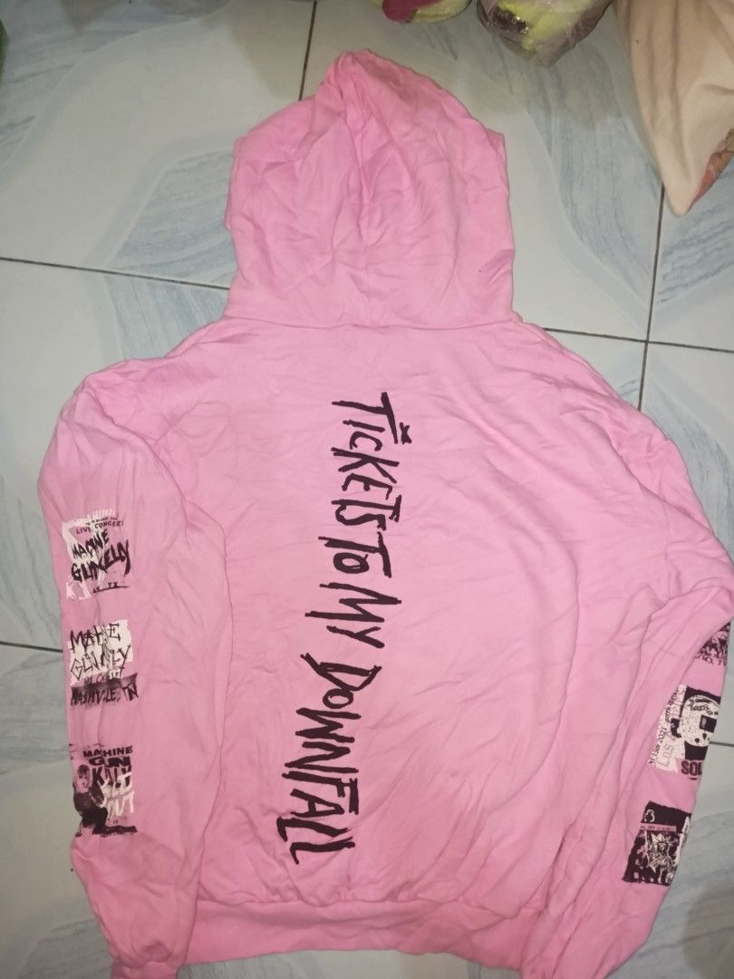 MACHINE GUN KELLY TICKET TO MY DOWN FALL HOODIE, Men's Fashion, Tops ...