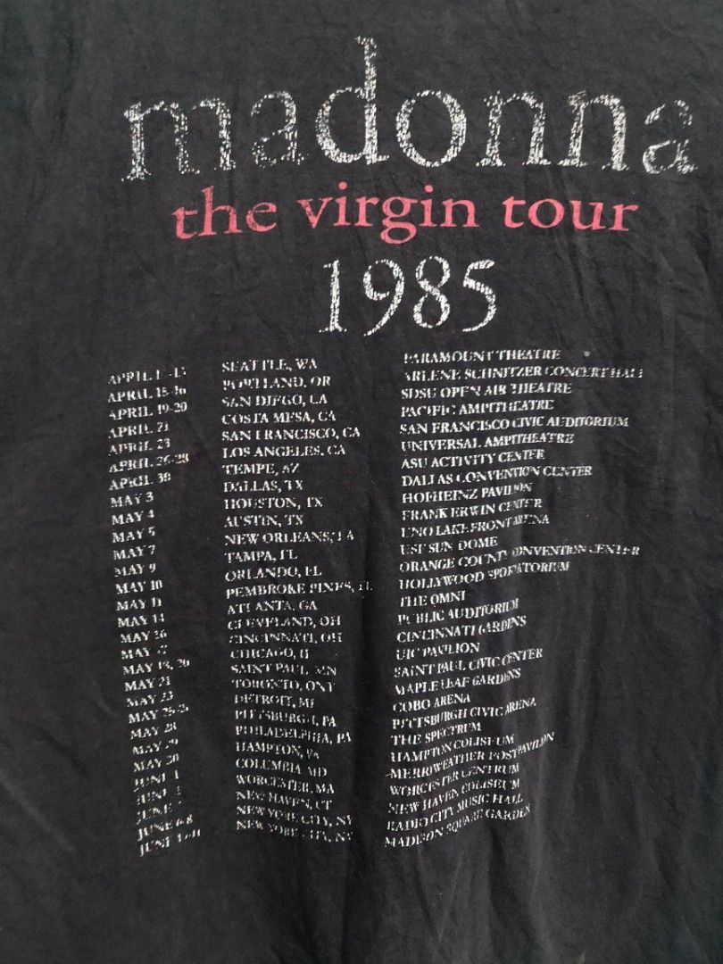 Madona like a virgin tour 1985, Women's Fashion, Tops, Shirts on Carousell