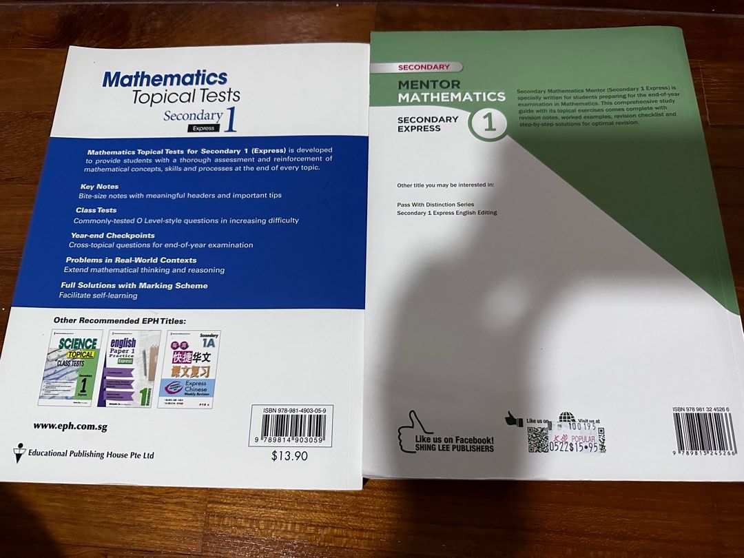 Mathematics Topical Test n Mentor Mathematics Sec 1 express, Hobbies ...