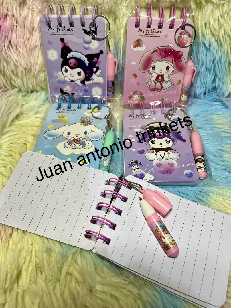 Mini notebook 80sheets hand Ledger student coil small notebook With pen ...