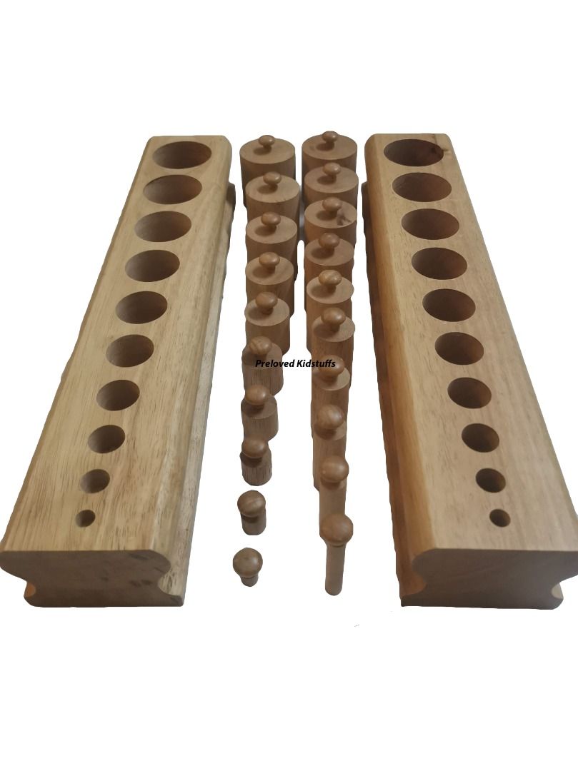 Montessori Classroom Knobbed Cylinders Full Set, Hobbies & Toys, Toys ...