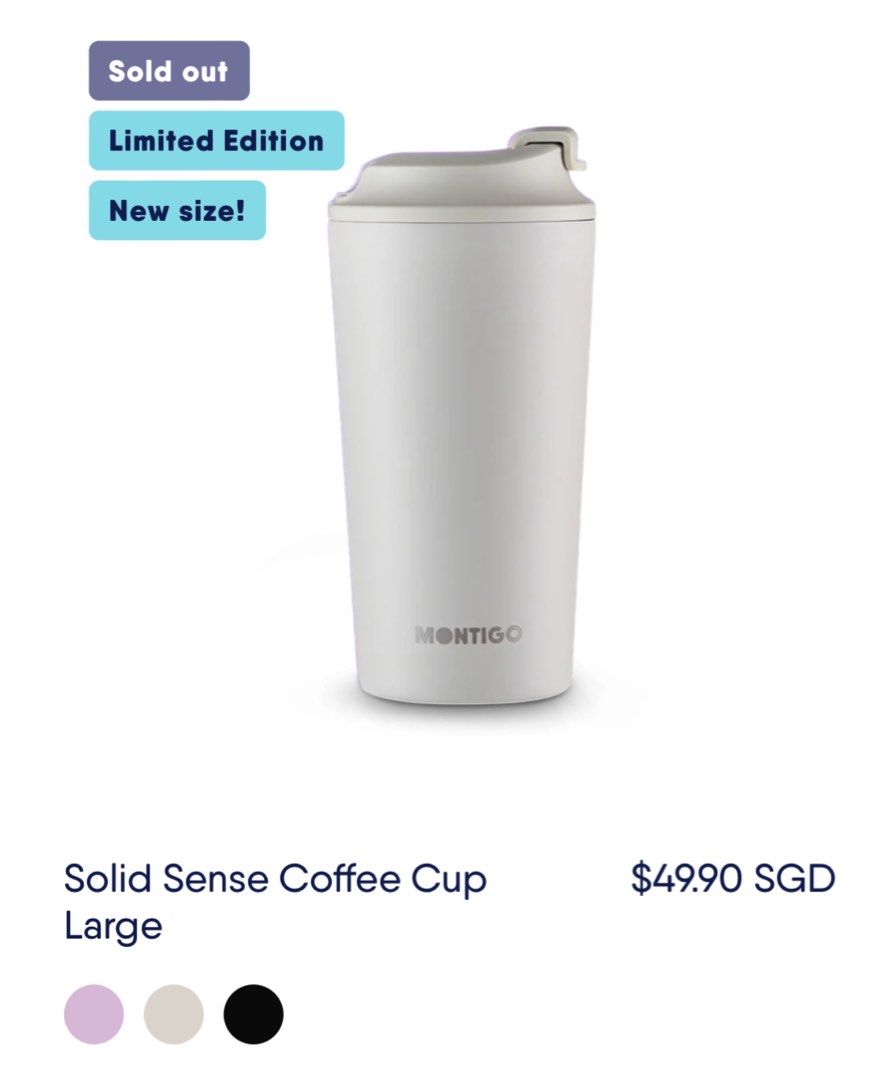 Montigo Solid Sense Coffee Cup Large, Furniture & Home Living ...