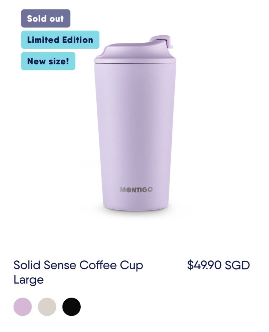 Montigo Solid Sense Coffee Cup Large, Furniture & Home Living ...