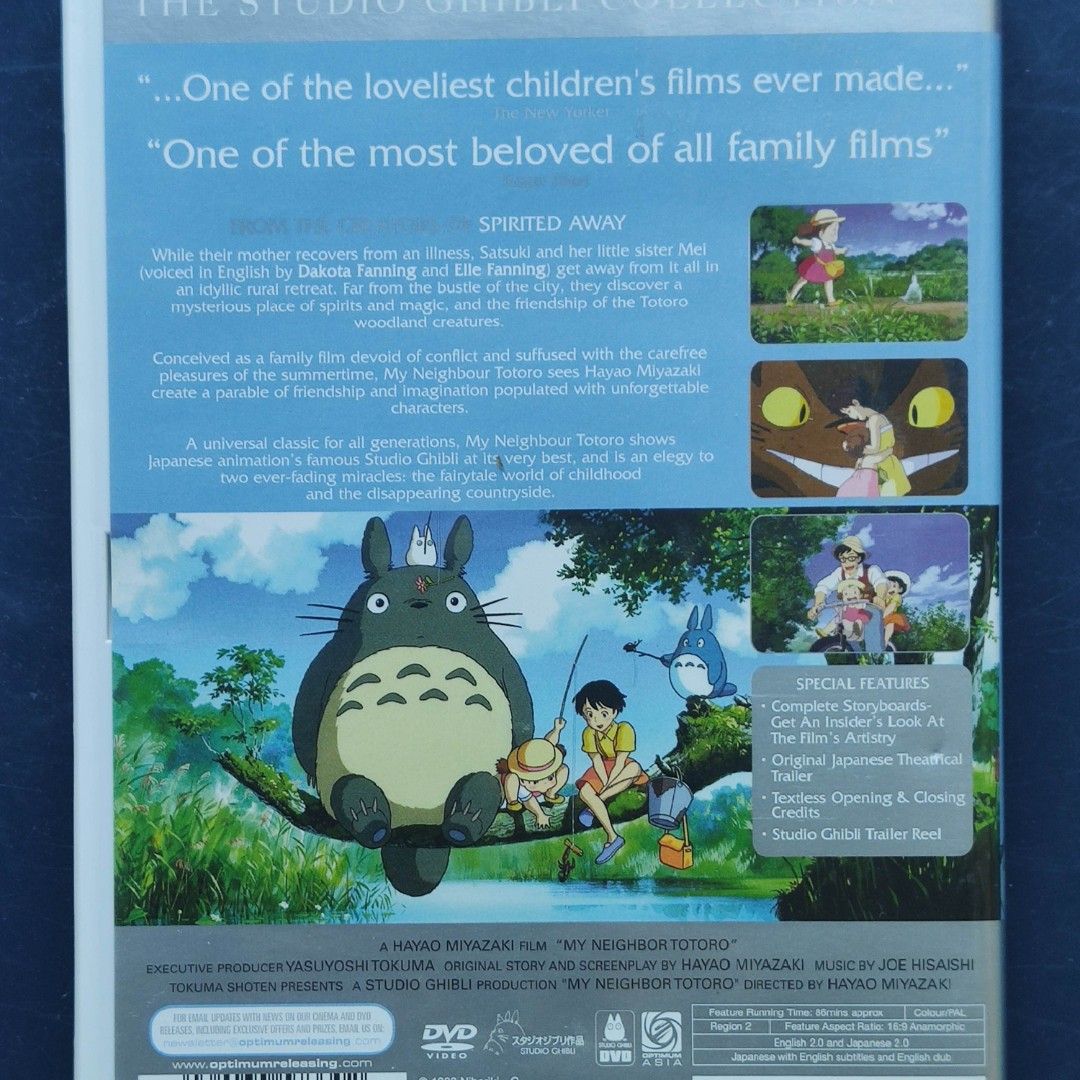 My Neighbour Totoro DVD R2 Ghibli Miyazaki, Hobbies & Toys, Music ...