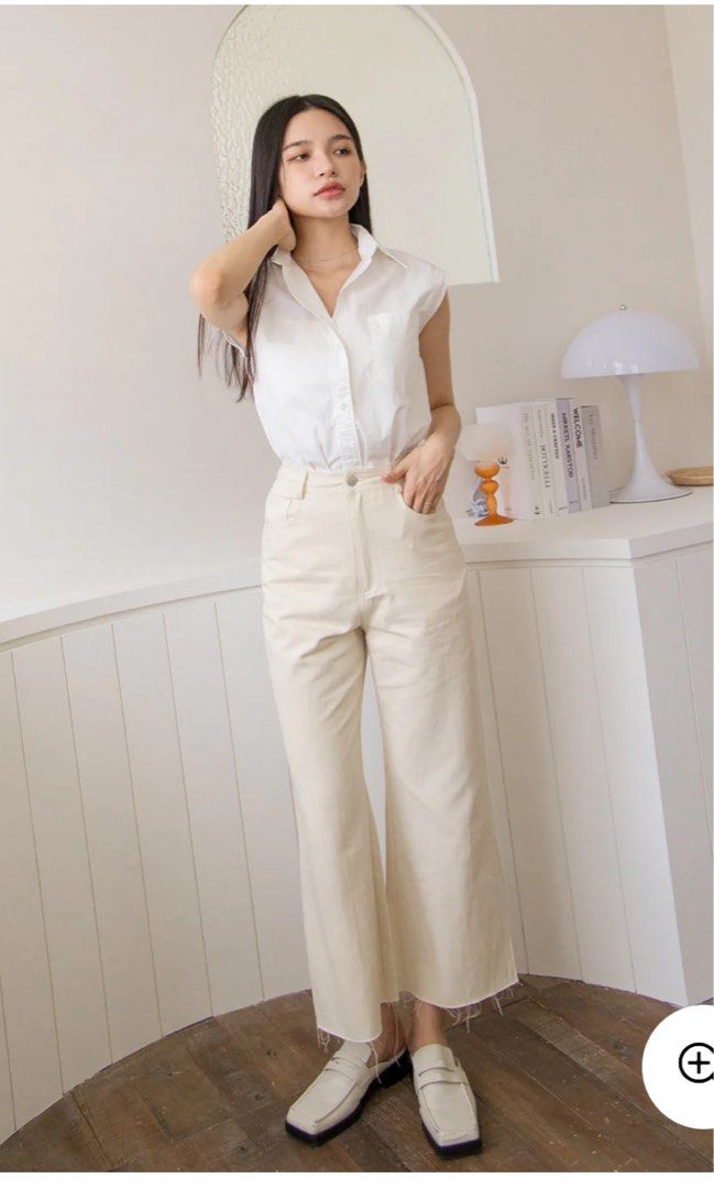 Nicky Jeans in Cream, Women's Fashion, Bottoms, Jeans & Leggings on ...