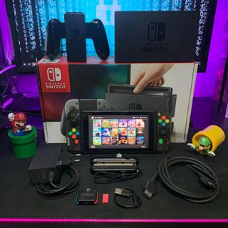 (NEG) Nintendo Switch Gen 1 with Translucent Shell and Colorful buttons ...