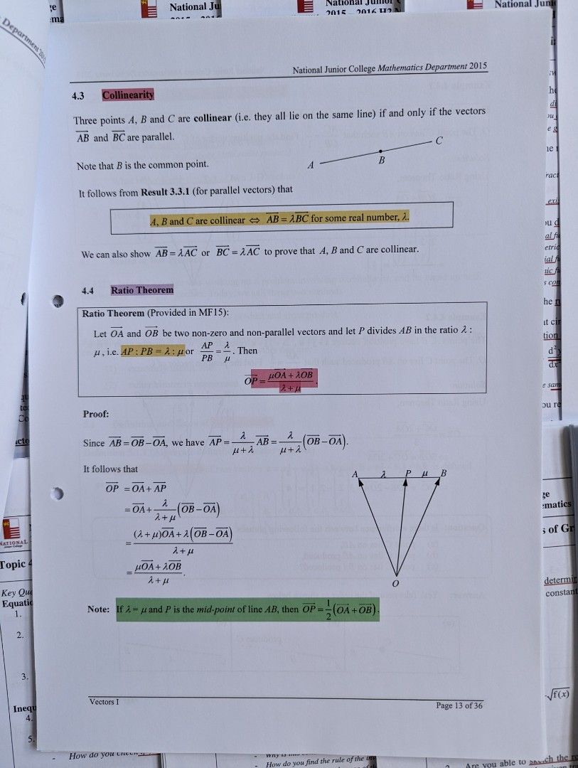 NJC A Level H2 Math Notes *FULL COLOUR HARDCOPY*, Hobbies & Toys, Books ...