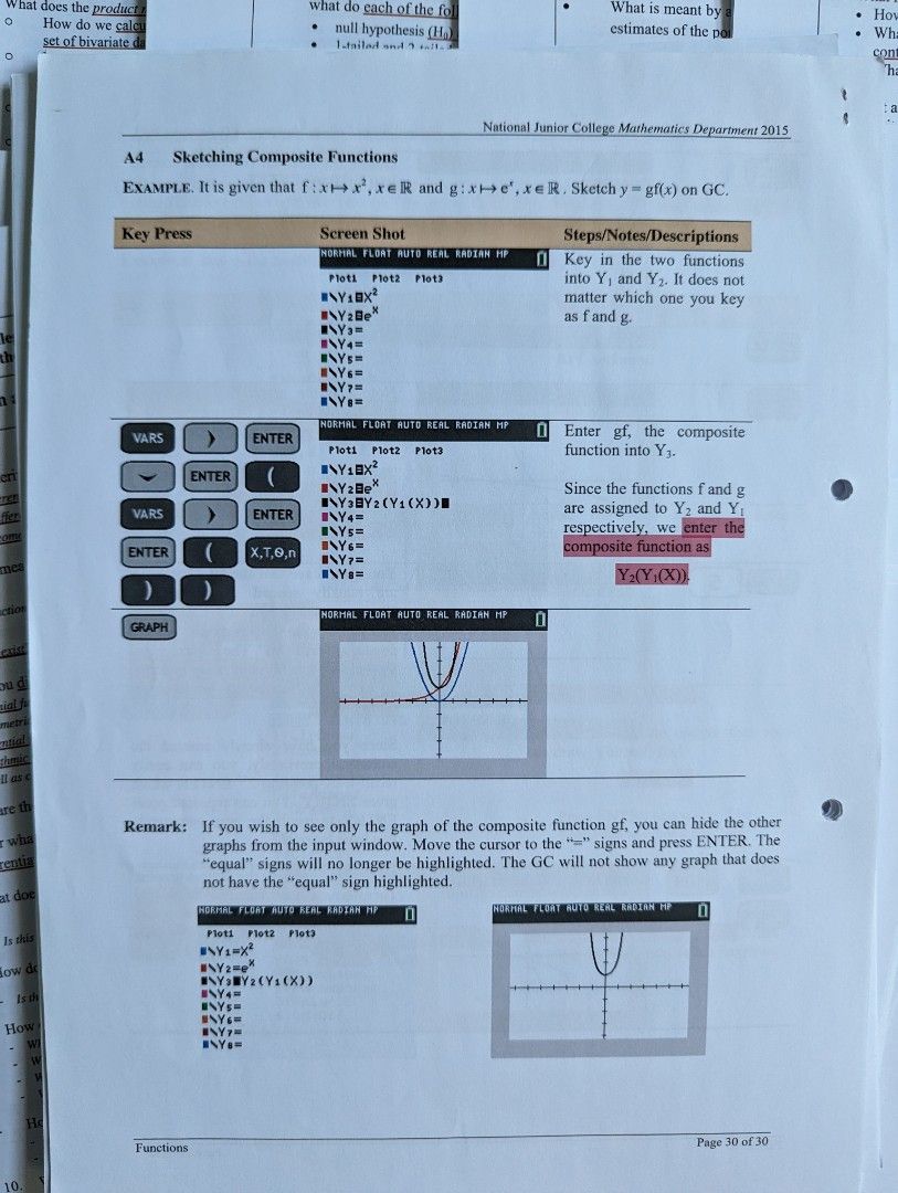 NJC A Level H2 Math Notes *FULL COLOUR HARDCOPY*, Hobbies & Toys, Books ...