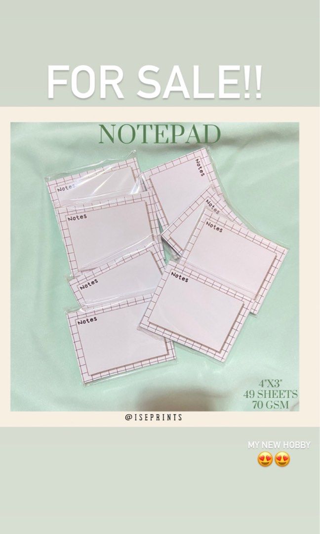 Notepad 20 pesos 49 sheets, Hobbies & Toys, Stationary & Craft ...