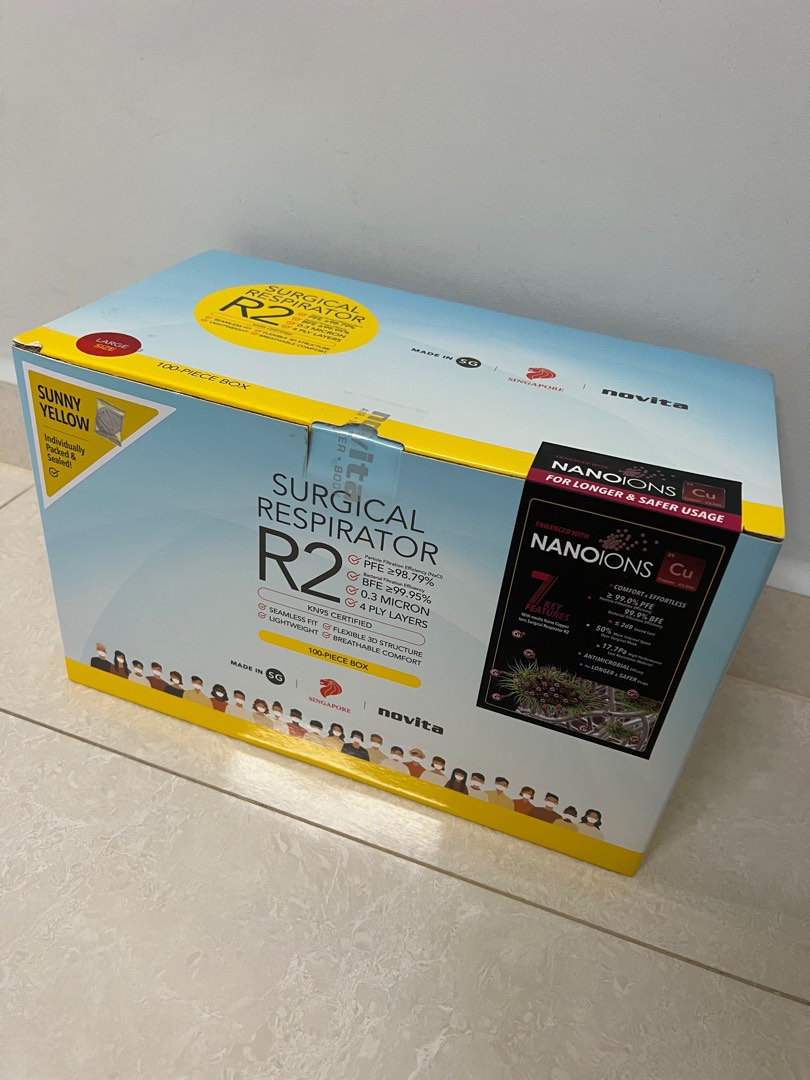 Novita Surgical Respirator R2, Health & Nutrition, Face Masks & Face ...