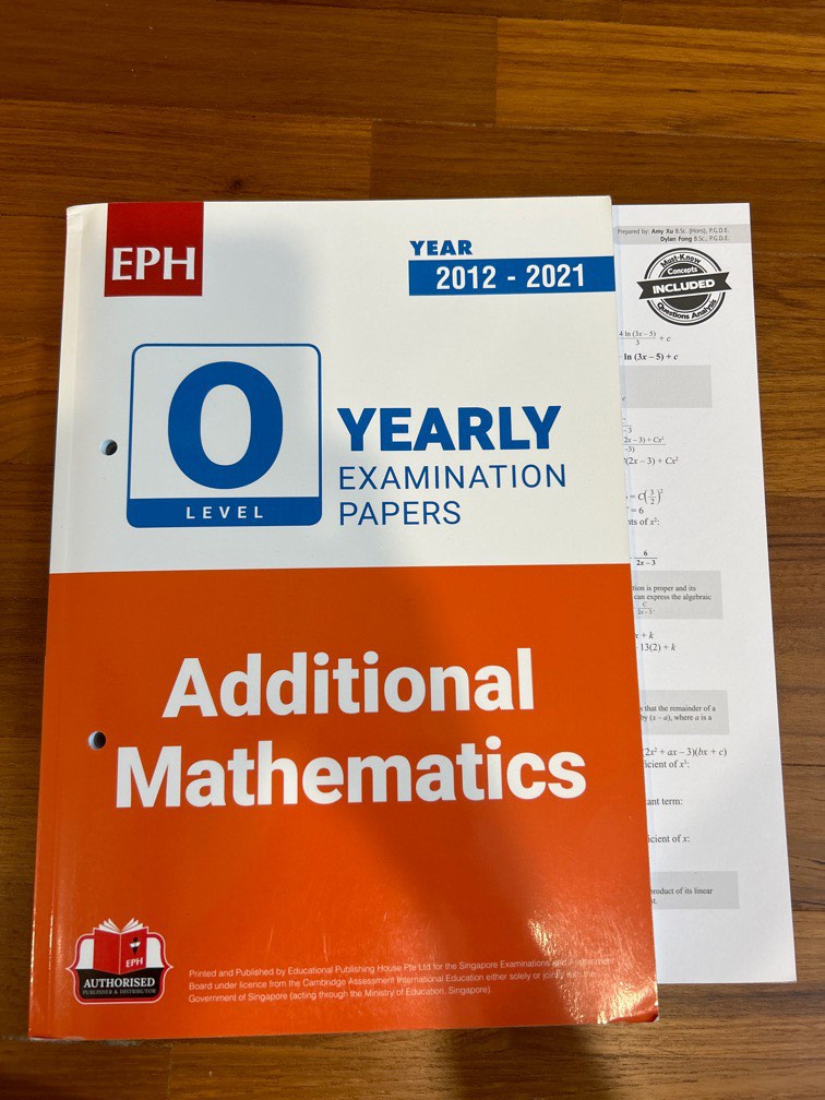 O Level Additional Mathematics Ten Year Series (TYS), Hobbies & Toys ...