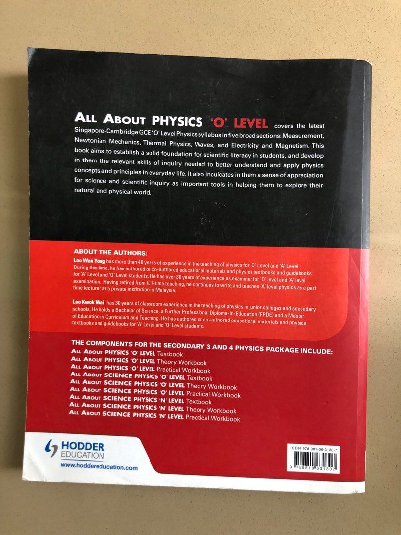 O level Physics Textbook (Hodder Education), Hobbies & Toys, Books ...