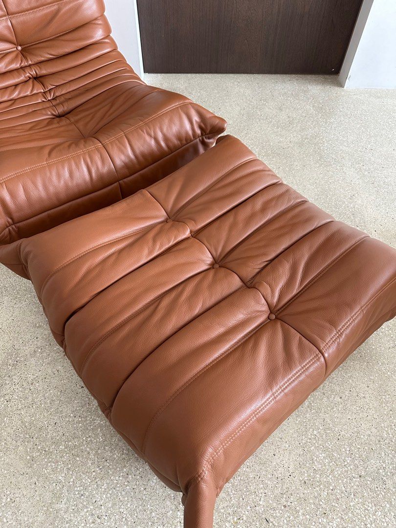 Original Togo Chair in leather finish, Furniture & Home Living ...