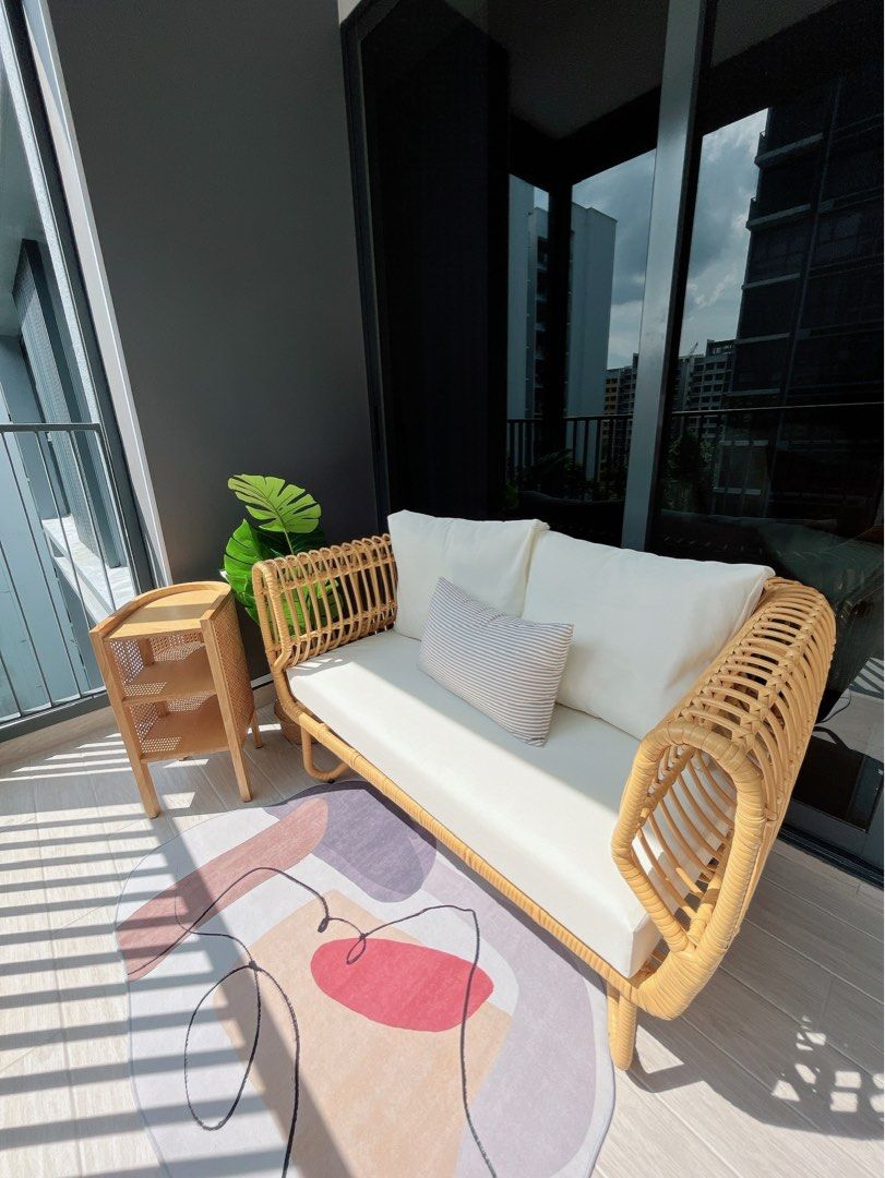 outdoor sofa rattan sofa outdoor balcony set rattan set, Furniture ...