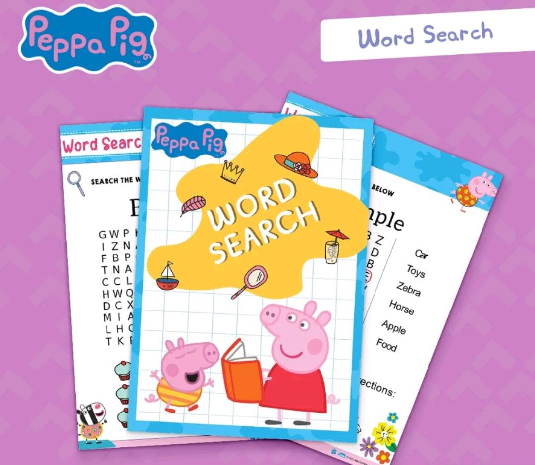 Peppa Pig Word Search, Hobbies & Toys, Books & Magazines, Assessment ...