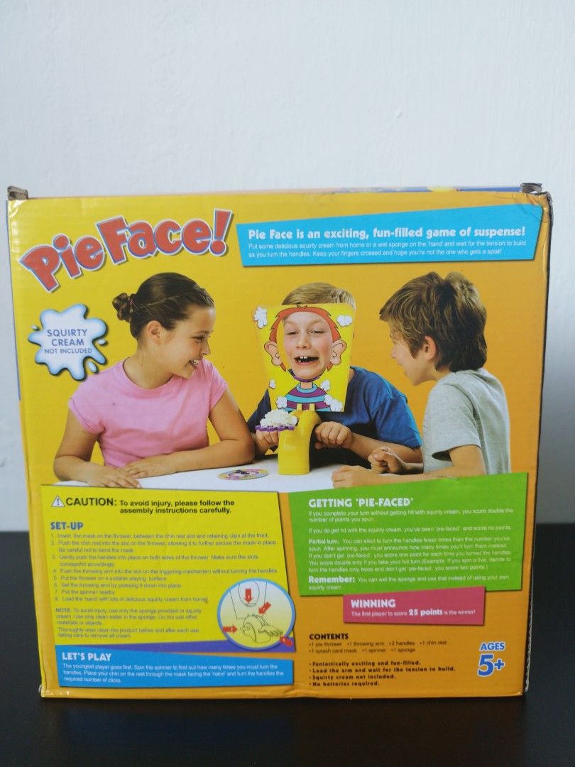 Pie Face Game, Hobbies & Toys, Toys & Games on Carousell