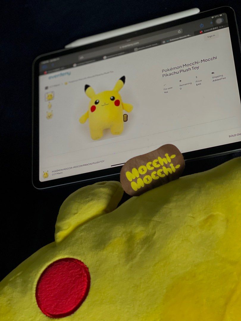 Pikachu Pokemon Mocchi-Mocchi Plush Mallow, Hobbies & Toys, Toys ...