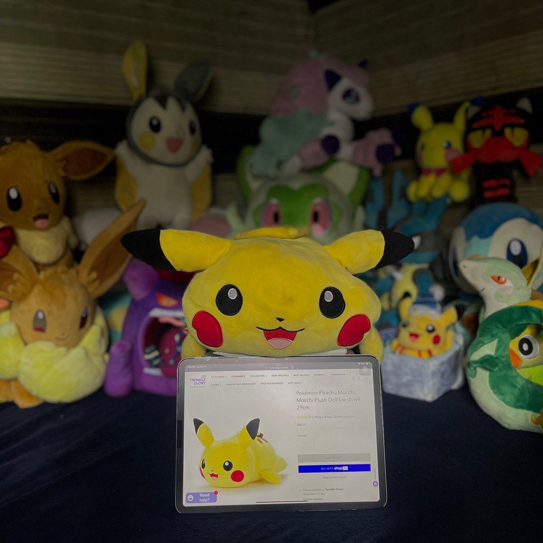 Pikachu Pokemon Mocchi-Mocchi Plush Mallow, Hobbies & Toys, Toys ...