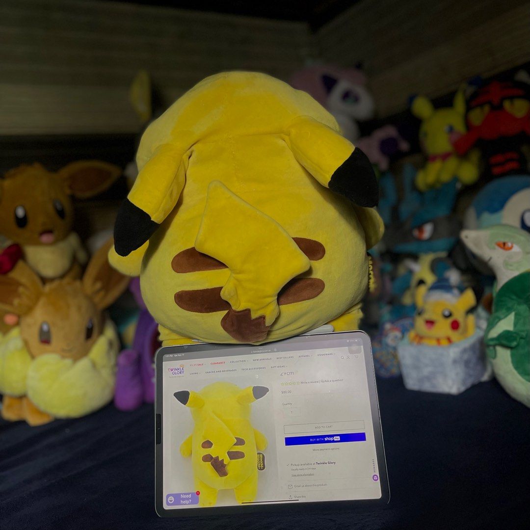 Pikachu Pokemon Mocchi-Mocchi Plush Mallow, Hobbies & Toys, Toys ...