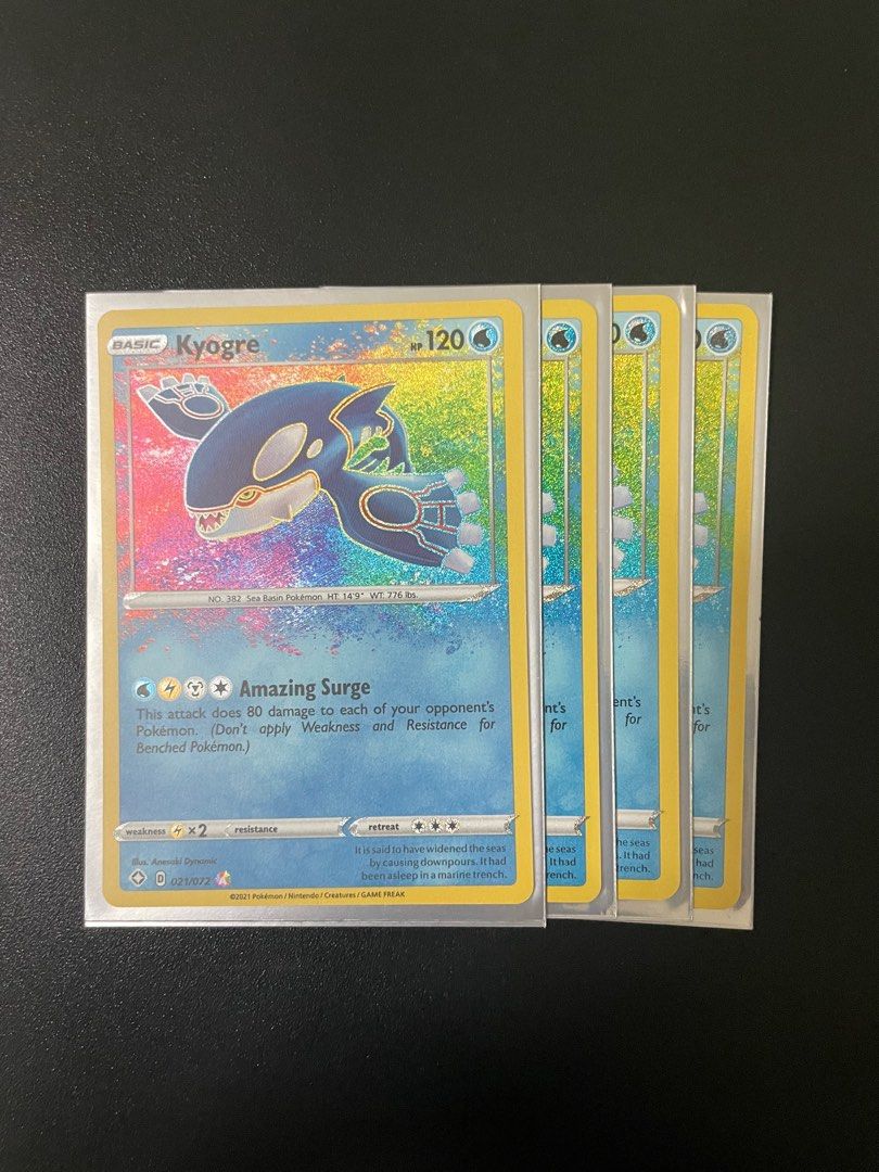 Pokemon TCG Kyogre - 21/72 - Amazing Rare Shining Fates Pokemon card ...