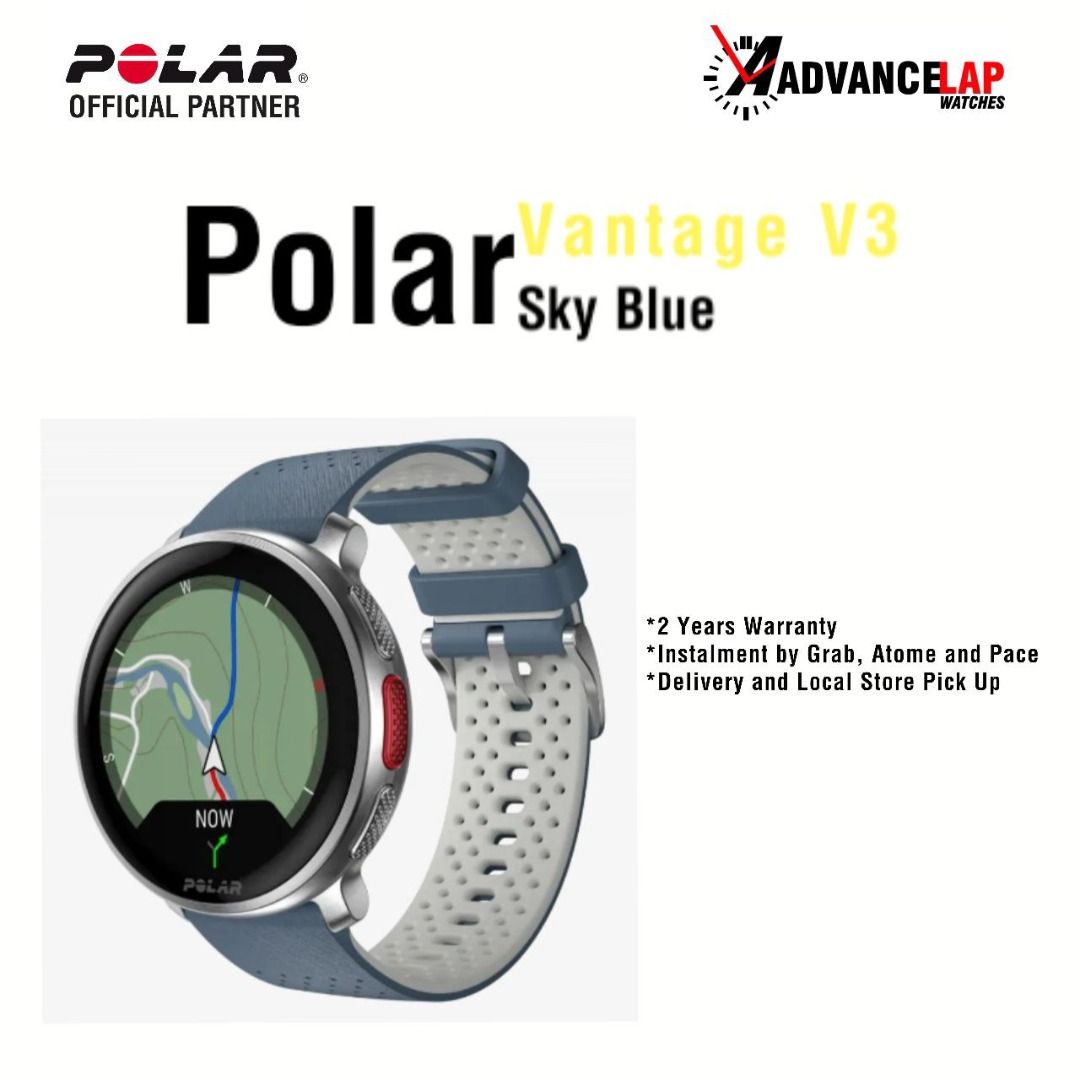 Polar Vantage V3 Black, Sunrise & Sky Blue, Smartwatch Heartrate sensor ...