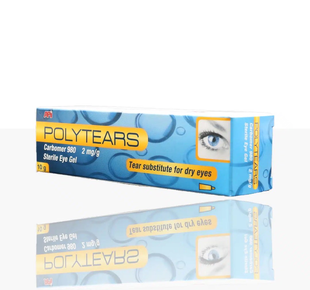 Polytears sterile eye gel for dry eyes imported 10g 2027 expiry, Beauty ...