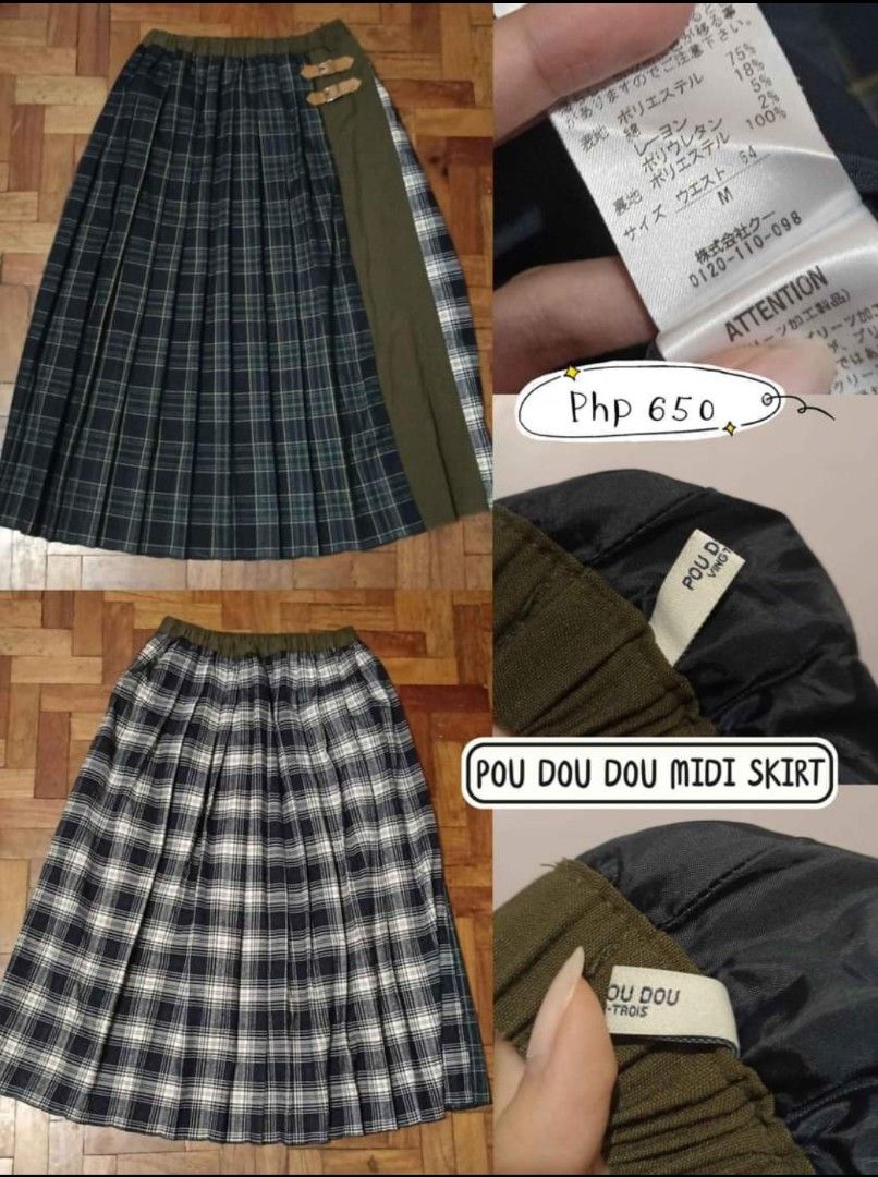 pou dou dou midi skirt, Women's Fashion, Bottoms, Skirts on Carousell