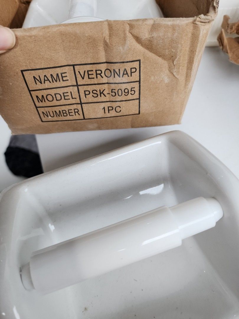 POZZI Verona ceramic toilet paper holder, Furniture & Home Living ...
