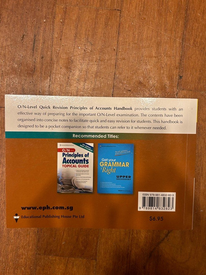 Principle Of Accounts O level quick revision handbook, Hobbies & Toys ...