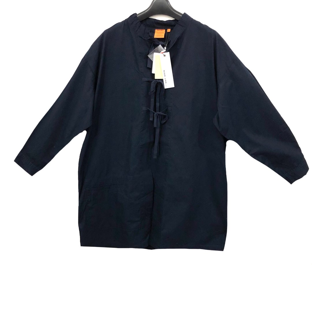 Rare Natokii Japan X Niko And…Japanese Style Knots Ribbon Poplin Dark ...