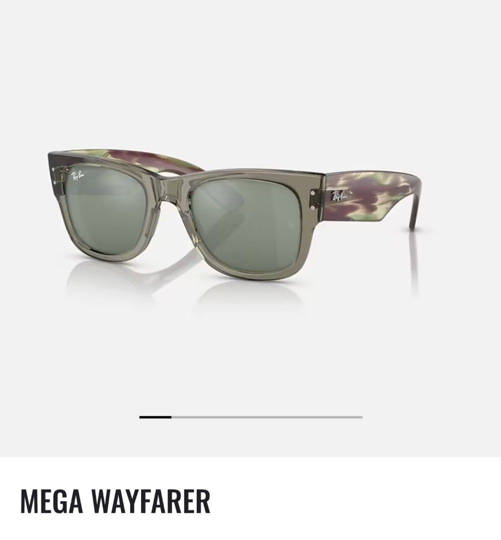 Rayban Mega Wayfarer, Men's Fashion, Watches & Accessories, Sunglasses ...