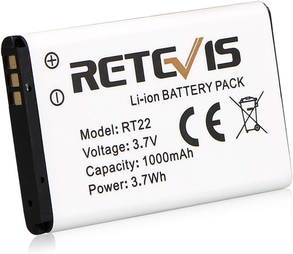 Retevis RT622 RT15 Li-Ion Battery 3.7V 1000mAh Walkie Talkies Battery ...