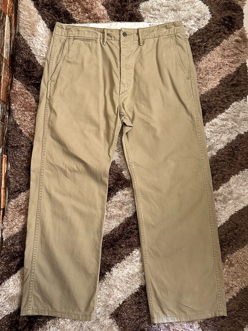 RRL Khaki Military Chinos, Men's Fashion, Bottoms, Chinos on Carousell