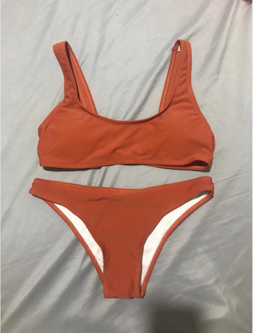Rust Two Piece Swimsuit, Women's Fashion, Swimwear, Bikinis & Swimsuits ...