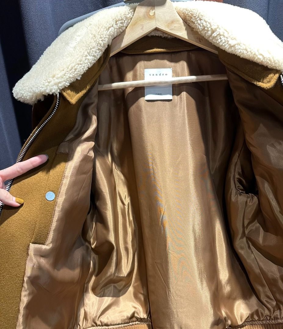 sandro 外套 M, 名牌, 服裝 - Carousell
