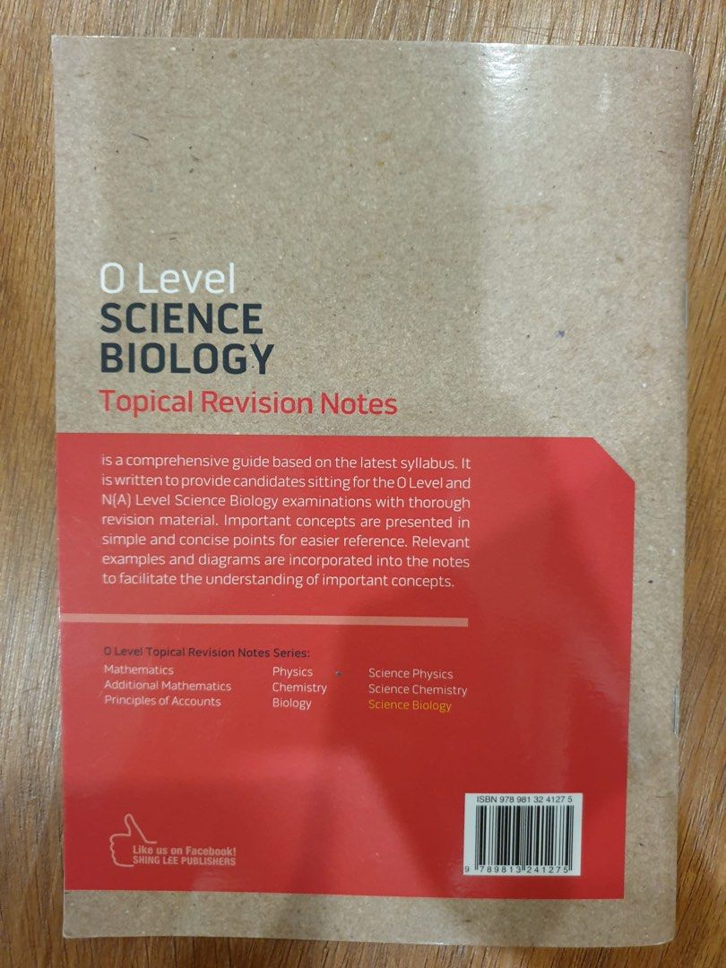 Science biology O Level Topical Revision Notes, Hobbies & Toys, Books ...