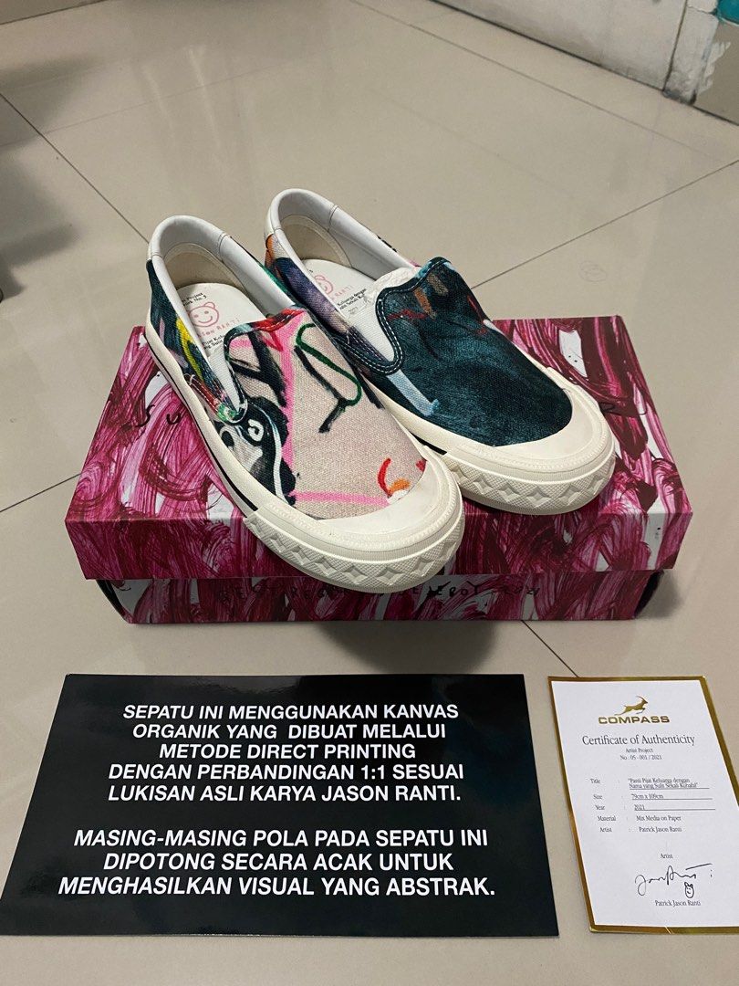 Sepatu Compass Jason Ranti Artwork 5, Fesyen Wanita, Sepatu di Carousell