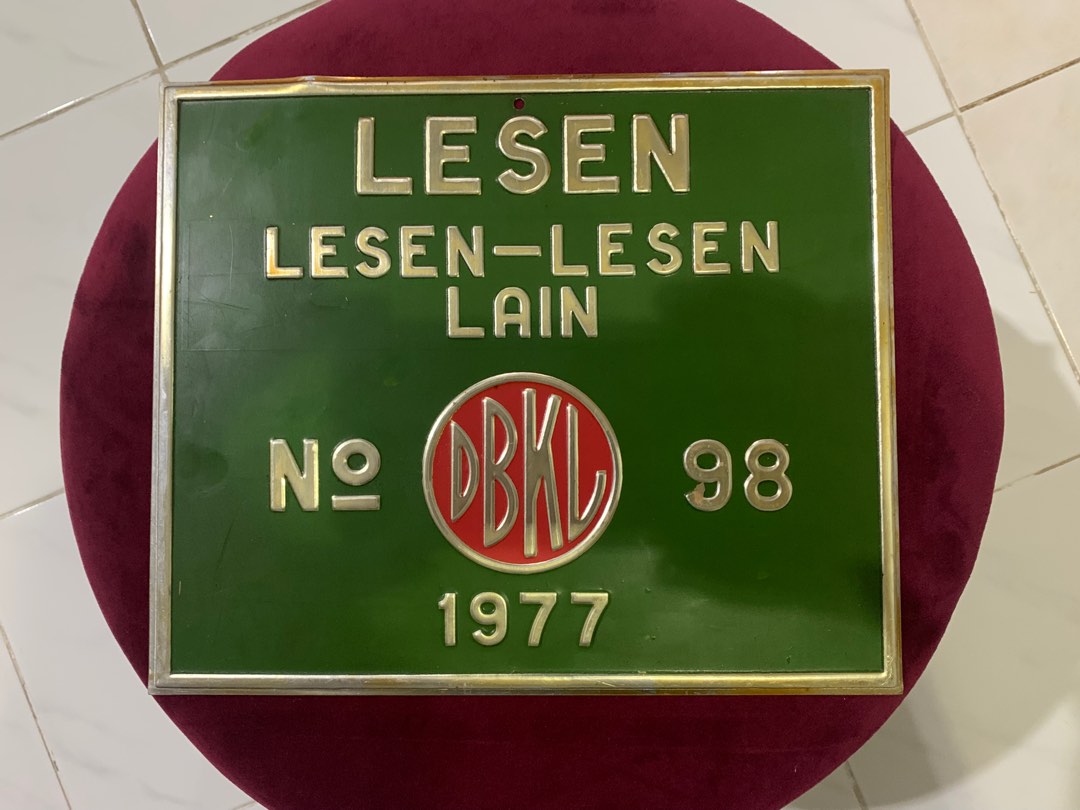 Sign lesen DBKL, Hobbies & Toys, Collectibles & Memorabilia, Vintage ...