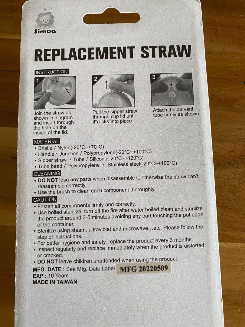 Simba Replacement Straw, Babies & Kids, Nursing & Feeding ...