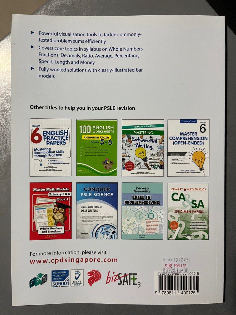 Singapore Math Model Drawing Strategies for upper primary, Hobbies ...