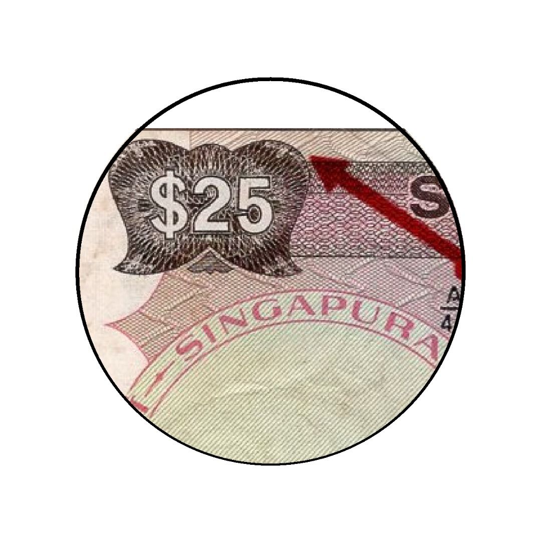 Singapore Orchid Series $25 Banknote Alignment Error, Hobbies & Toys ...