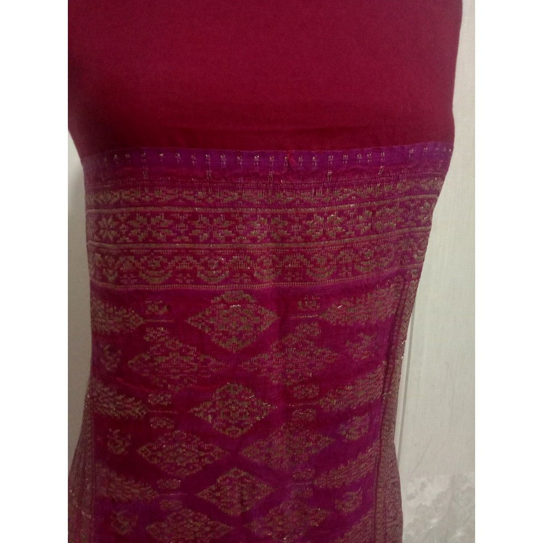 Songket Palembang/ Songket Tenun/ Baju Adat, Fesyen Wanita, Pakaian ...