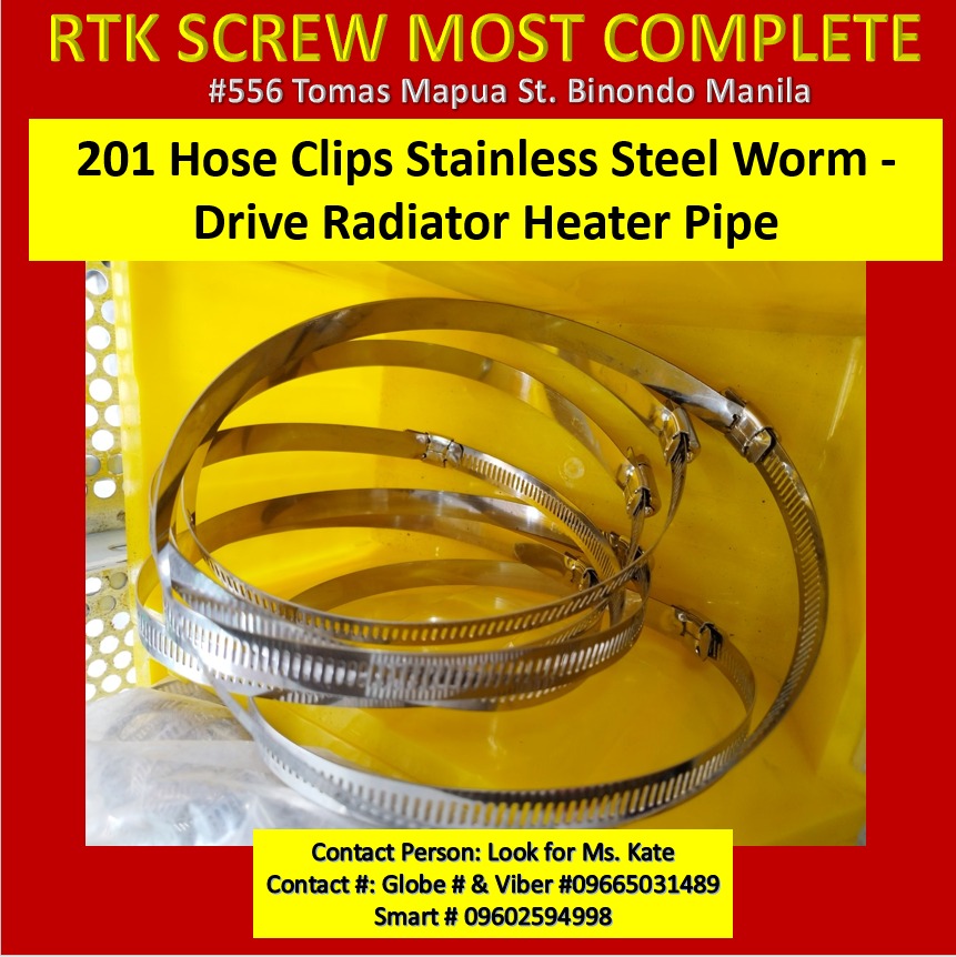 Stainless 201 Hose Clips Stainless Steel Worm - Drive Radiator Heater ...