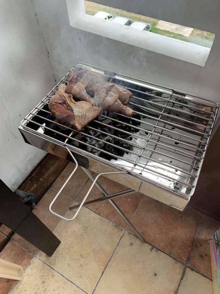 STAINLESS IHAWAN With stand (foldable), Furniture & Home Living ...