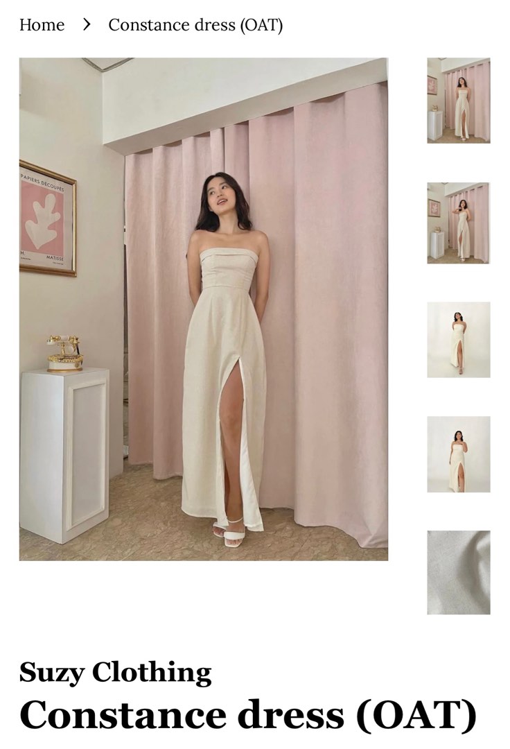 Suzy Clothing Constance Dress in Oat, Women's Fashion, Dresses & Sets ...