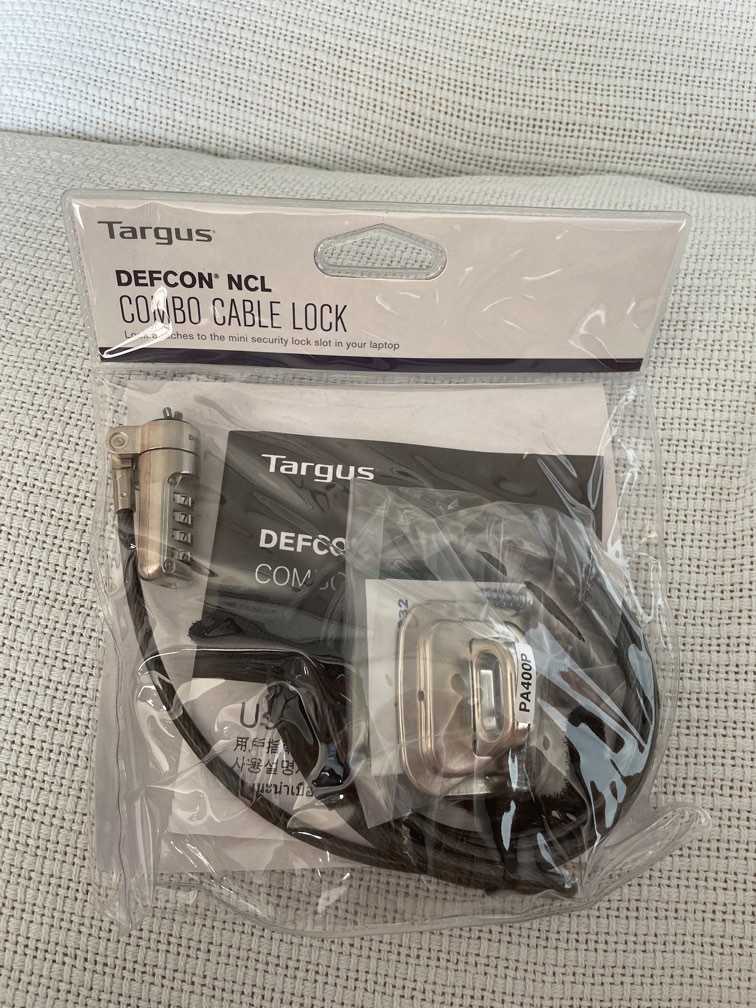 Targus defcon cbo cable lock, Computers & Tech, Parts & Accessories ...