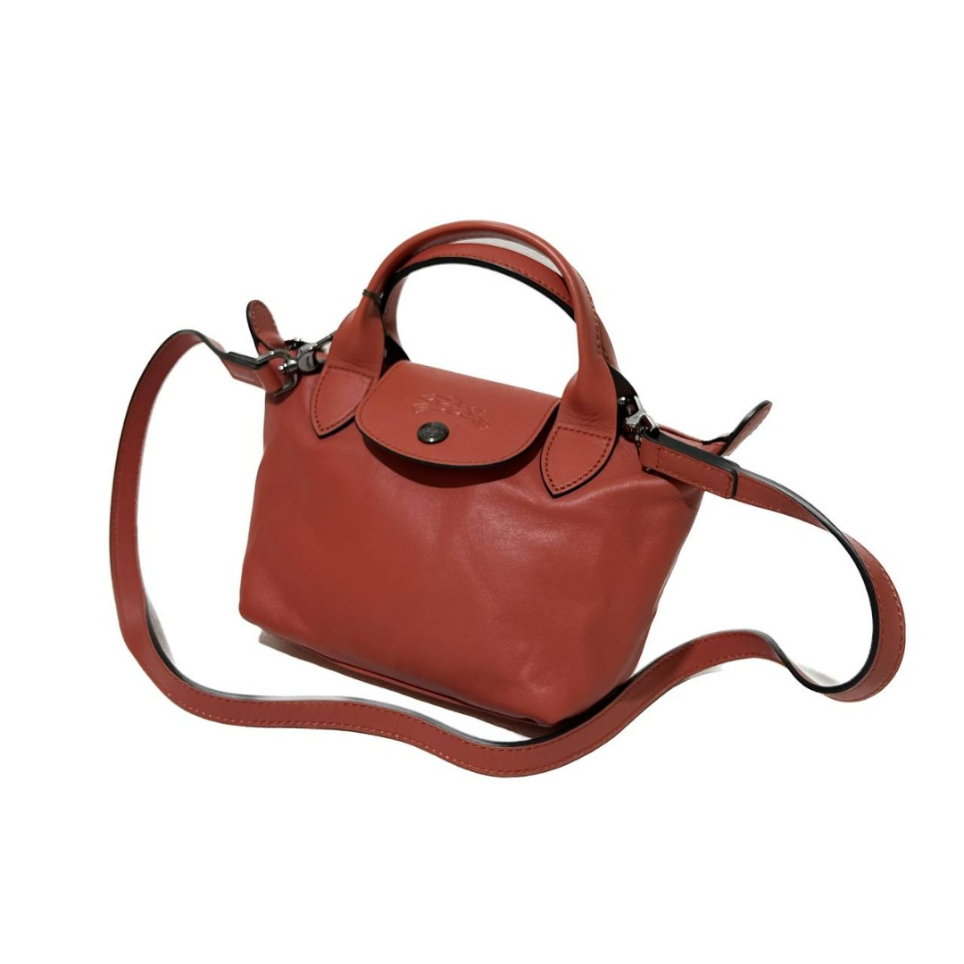 Tas LONGCHAMP Le pliage Cuir Xtra XS Mini Crossbody Leather Terracotta ...