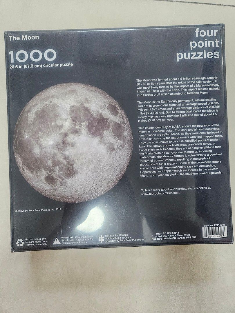 絕版 正品 The Moon Jigsaw Puzzle 月亮 月球 1000 砌圖 拼圖, 其他, 其他 - Carousell