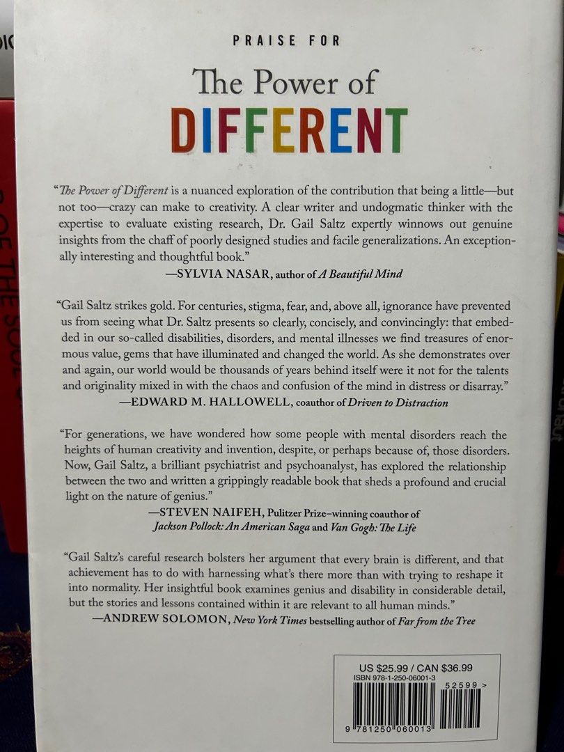 The Power of Different: The Link Between Disorder and Genius by Gail Saltz (Hard Bound), Hobbies ...